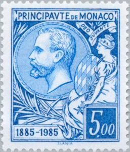 Stamp: Prince Albert I (1848-1922) (Monaco) (100 years stamps from ...
