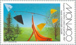 Stamp: Sculpture exhibition, Monte Carlo (MonacoMi:MC 1807,Sn:MC 1576 ...