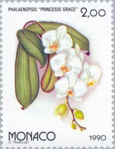 Stamp: Phalaenopsis Princess Grace (Monaco(Intl. Horticultural Exp ...