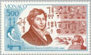 Stamp: Jean François Champollion, 200th Birth Anniversary (MonacoMi:MC ...