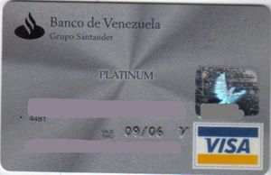 Bank Card: Banco de Venezuela - Grupo Santander (Banco De Venezuela ...