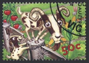Stamp: Gilbert Goat (Australia(Stamp Collecting Month: Down on the Farm ...