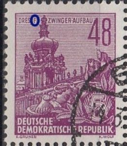 Stamp: Dresden Zwinger (Germany, Democratic Republic (DDR)(Five-year ...