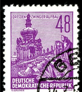 Stamp: Dresden Zwinger (Germany, Democratic Republic (DDR)(Five-year ...