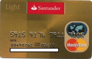Tarjeta de Banco: Santander Light (Santander Central Hispano, EspañaCol ...