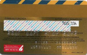 Tarjeta de Banco: Santander Light (Santander Central Hispano, EspañaCol ...