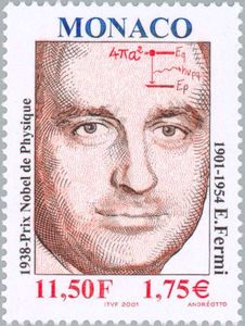 Stamp: Enrico Fermi (1901-1954) (Monaco(Nobel prize) Mi:MC 2568,Sn:MC ...