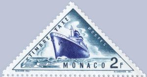 Stamp: Steamer "United States" (Monaco(Means of Transport) Mi:MC P43,Sn ...