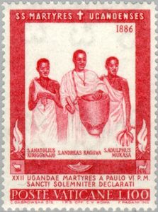 Stamp: St. Andrew Kaggwa (Vatican City(Sanctification of the Martyrs of ...