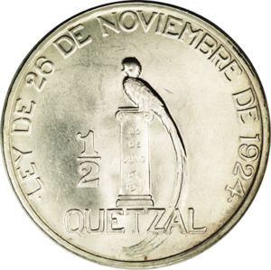 Moneda: ½ Quetzales (Guatemala(1925~Today - Quetzal - Circulation) WCC ...