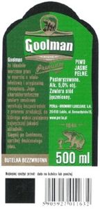 Drink Label: Goolman Premium (Browar Perla Lublin, PolandCol:PL-BEER-000206