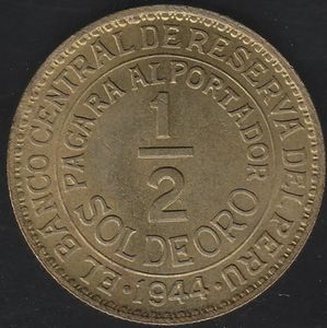 Moneda: ½ Soles (Perú(1863~1965 - Republic (Decimal) Circulation) WCC ...