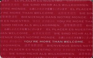 Hotel Card: Hyatt - You're more than welcome (red) (Hyatt, 미국(Hyatt - You're more than welcome ...