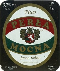 Drink Label: Perła Mocna (Browar Perla Lublin, PolandCol:PL-BEER-000211