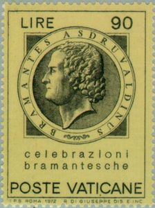 Stamp: Portrait of Bramante (Vatican City(Celebrations Bramantesque) Mi ...