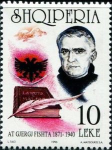 Stamp: Gjergj Fishta (1871-1940), Albanian writer (Albania(125th ...