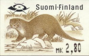 Stamp: Dassault-ATM, Eurasian Otter (Lutra lutra) (Finland(Machine ...