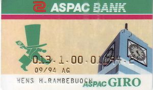 Bank Card: Aspac Giro (Aspac Bank, IndonesiaCol:ID-GM-0019