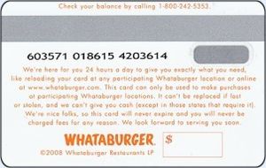 Gift Card: local (Whataburger, United States of America(Whataburger ...