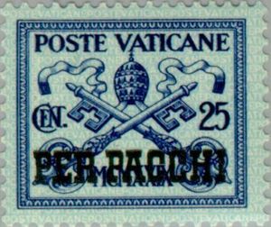 Timbre: Papal Coat of Arms overprinted (Vatican(Overprinted postal ...