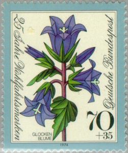 Stamp: Flowers (Germany, Federal Republic(Welfare: 25 years welfare ...