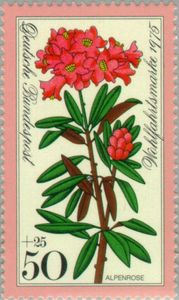 Stamp: Rusty-leaved alpenrose (Germany, Federal Republic(Welfare ...
