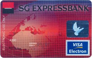 Bank Card: SG Expressbank Visa Electron Red Map - 06.02 (SG Expressbank ...