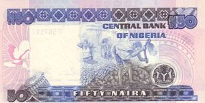 Banknote: 50 Naira (Nigeria(1984-2022 Issue) Wor:P-27d.1