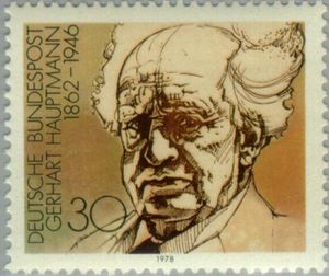 Stamp: Gerhart Hauptmann (1862-1946), Nobel Prize 1912 (Germany ...