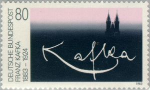 Stamp: Signature Kafka, Tyn church, Prague (Germany, Federal RepublicMi ...
