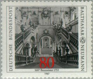 Stamp: Balthasar Neumann (Germany, Federal RepublicMi:DE 1307,Sn:DE ...