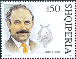 Stamp: Ndrek Luca (1927-1995), Albanian actor (Albania) (Entertainment ...