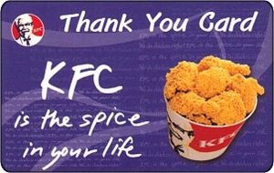 Functional Card: Thank you Card (Restaurants and Cafes, Thailand(KFC ...