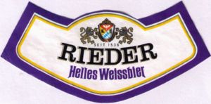 Drink Label: Rieder helles Weissbier (Brauerei Ried, AustriaCol:AT-BEER ...