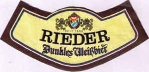 Etiqueta de bebida: Rieder dunkles Weissbier (Brauerei Ried, AustriaCol ...