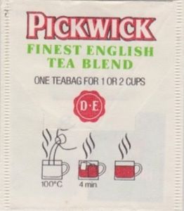 Tea Bag: Finest English Tea Blend (Pickwick, Netherlands) Col:TB-NL-03386