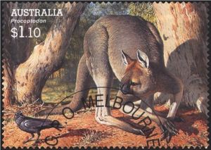 Stamp: Procoptodon goliath (Australia(Megafauna) Mi:AU 3107C,Sn:AU ...