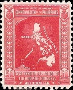Stamp: Map of Philippines Islands (Philippines(International ...