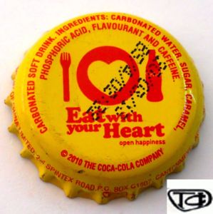 Bottle Cap: Coca-Cola Eat With Your Heart (The Coca-Cola Company ...