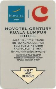 Hotel Card: Novotel Century Kuala Lumpur Hotel (Novotel, MalaysiaCol ...