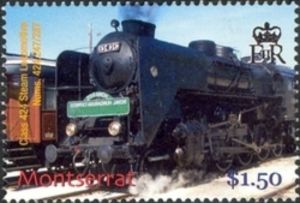 Stamp: Class 424 Steam Locomotive Nos. 424.427/287 (Montserrat(200th ...
