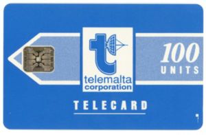 Phonecard: Big Telemalta Logo - Blue (Glossy) (Maltacom, Malta ...