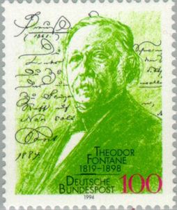 Stamp: 175th Birth Anniversary of Theodore Fontane (1819-1898) (Germany ...