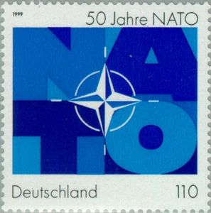 Stamp: N.A.T.O. Emblem and Initials (Germany, Federal RepublicMi:DE ...