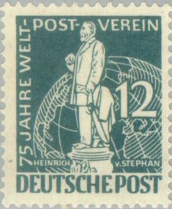 Stamp: Heinrich von Stephan (1831-1897) (Berlin(75th Anniversary of ...
