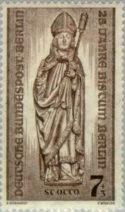 邮票: Saint Otto of Bamberg (柏林(25 Years Roman Catholic Diocese of Berlin ...
