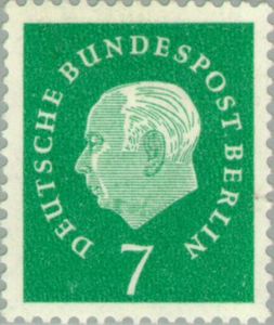 Stamp: Prof. Dr. Theodor Heuss (1884-1963) (Berlin(German President ...