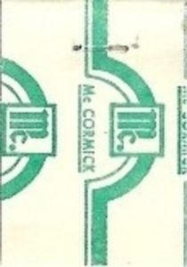 Tea Label: McCormick, white label, green name of the brand (McCormick ...