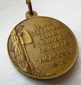 Décoration: Mussolini Medal (Italie(General Issues) Col:IT-000003