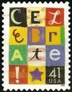 Stamp: Celebrate! (United States of America(Greeting brand) Mi:US 4300 ...